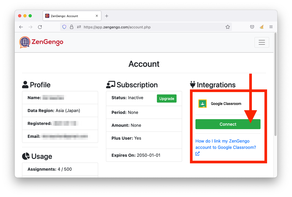 How Do I Link My ZenGengo Account To Google Classroom ZenGengo